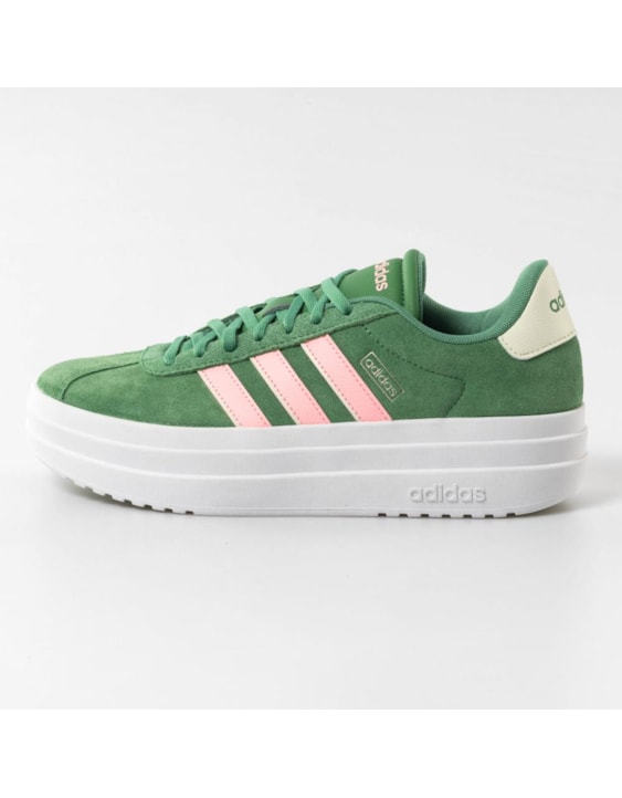 Tenis Adidas Vl Court Bold Verde/Rosa