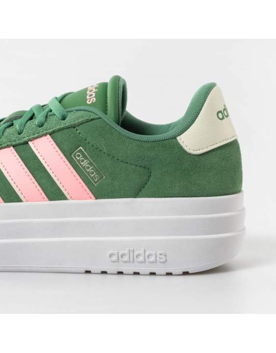 Tenis Adidas Vl Court Bold Verde/Rosa