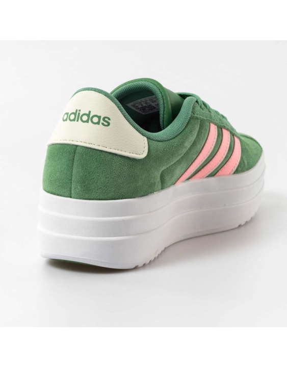 Tenis Adidas Vl Court Bold Verde/Rosa